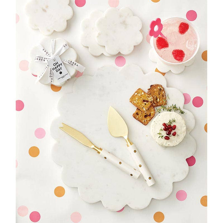 Scalloped Marble Coasters - Set of 4 – LINELL ELLIS